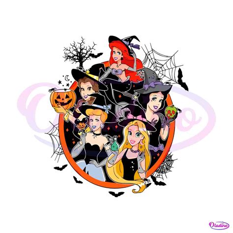 Vintage Disney Halloween Princess Svg Cutting Digital File