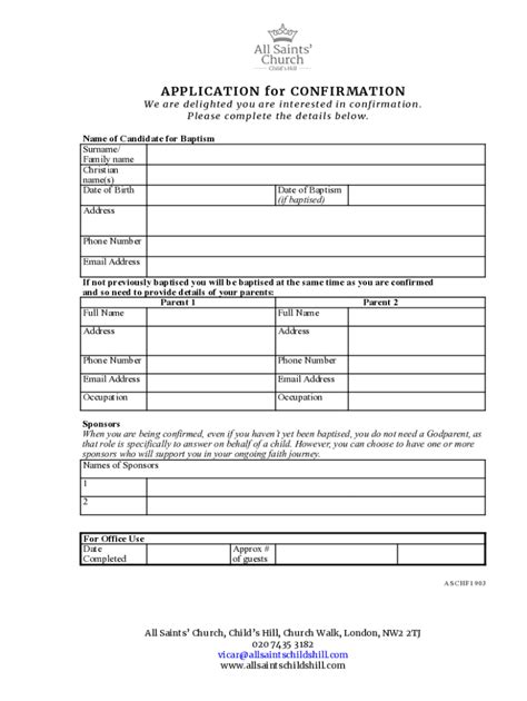 Fillable Online Aschf1903 Confirmation Application Form Fax Email Print