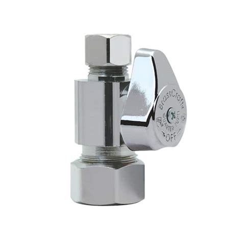 Brasscraft 1 2 In Compression Inlet X 3 8 In Compression Outlet Straight Valve G2cr14x C1