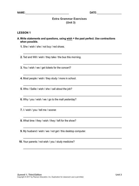 lesson 1 extra grammar exercises unit 3 descargar gratis pdf