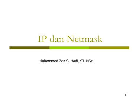 Modul 4 Ip Dan Netmask
