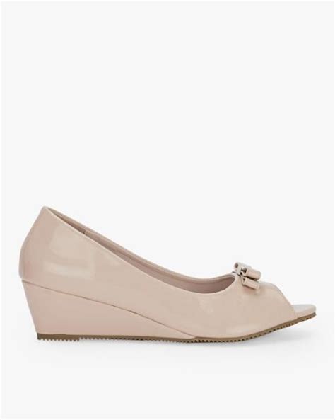 Buy Peep Toe Wedges With Bow Accent Online At Best Prices In India