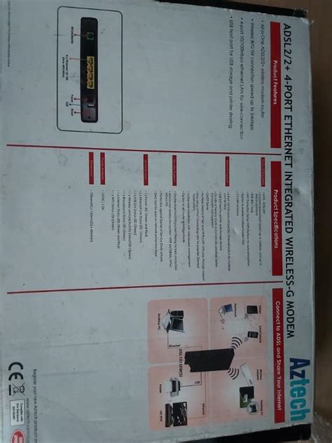 Ethernet Integrated Wireless G Modem Aztech Adsl2 2 4port P1800 Each Computers And Tech Parts