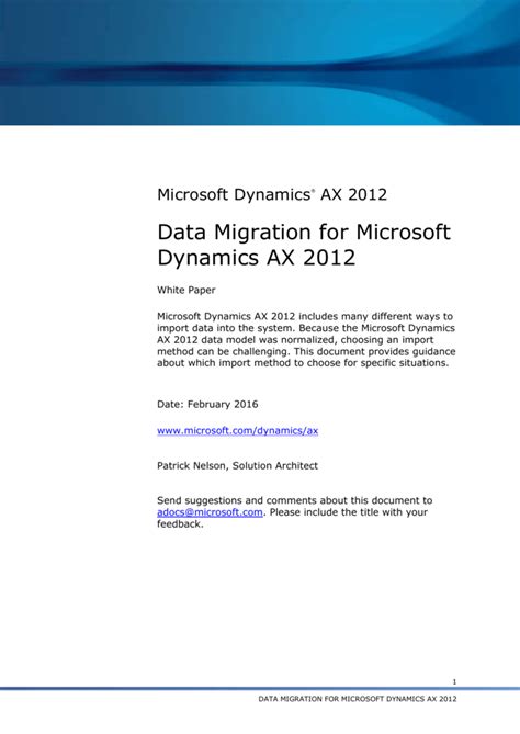 Data Migrationax2012
