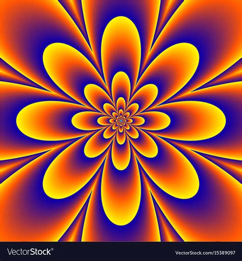 Floral Psychedelic Pattern Royalty Free Vector Image