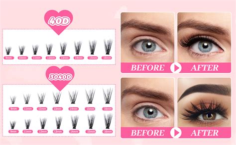 Aliver Diy Eyelash Extensions Kit Single Cluster Eyelashes