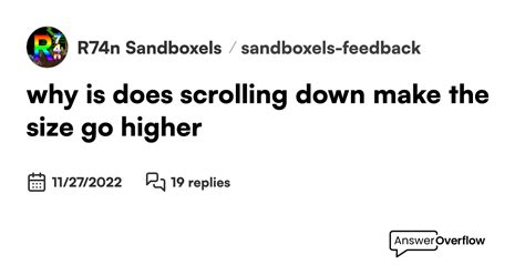 Why Is Does Scrolling Down Make The Size Go Higher 🚨 R74n Sandboxels