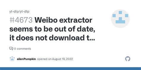 Weibo Extractor Seems To Be Out Of Date It Does Not Download The Best