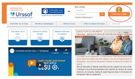 Entrer Sur Le Site Web Du Cesu Urssaf Fr