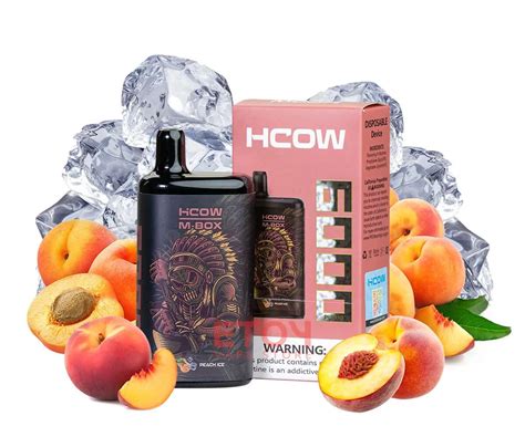 Hcow Steam Peach Ice Mbox 6000 Puffs Rechargeable Disposable Vape Pod