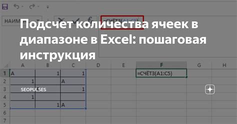 Подсчет количества ячеек в диапазоне в Excel пошаговая инструкция Seopulses Дзен