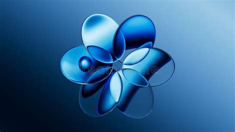 3d Rendered Oval Glass Shapes Floating On A Reflective Surface Futuristic Abstract Composition