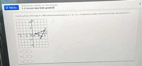 Solved Done Geometry Hon Simpson S2 2023 2024 Lms Crealize 7 2