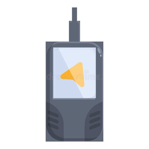 Portable Gps Navigator Device Showing Direction Arrow Stock Vector