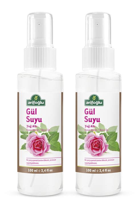 Pure Turkish Rose Water Spray 100ml + 100ml Set of 2 | Arifoglu ...