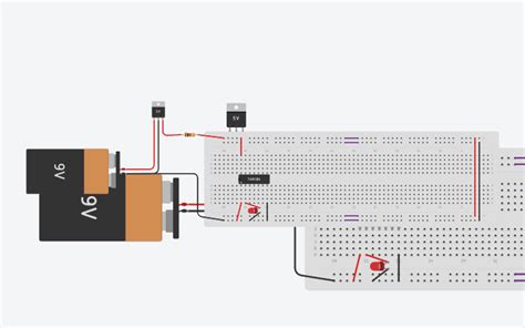 Circuit Design Not Gate Implementation Tinkercad