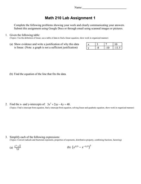 Solved Namemath 210 ﻿lab Assignment 1complete The Following
