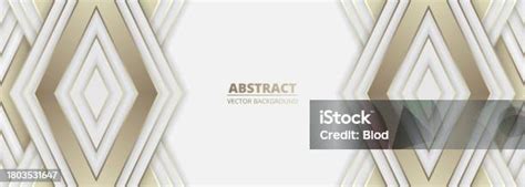 金と白の豪華な 3d 図形とオブジェクトと白と金の抽象的な背景 金属 金のベクターアート素材や画像を多数ご用意 金属 金 金色 枠
