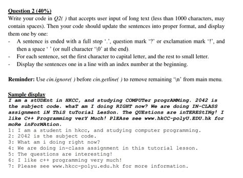 Solved Question 2 40 Write Your Code In Q2 That