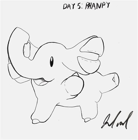 Pokemonth Inktober Day 5 Phanpy Every Time I Hear Phanpys Cry In Game