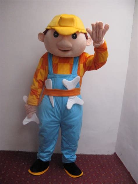 Bob The Builder Mascot Costume Adult Mascot Costume For Halloween Party