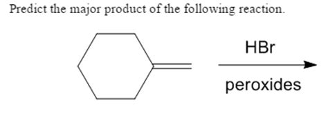 Solved Predict the major product of the following reaction | Chegg.com