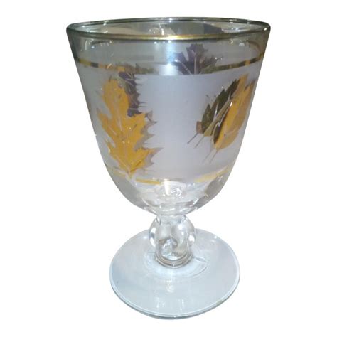 1960s Libbey Gold Leaf Glasses Set Of 4 Chairish