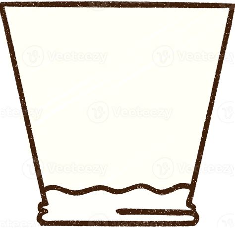 Empty Glass Chalk Drawing 45156929 Png