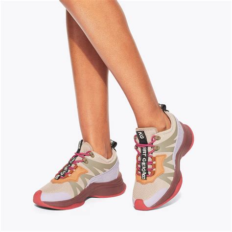 Lucy Taupe Knitted Sneaker By Kg Kurt Geiger