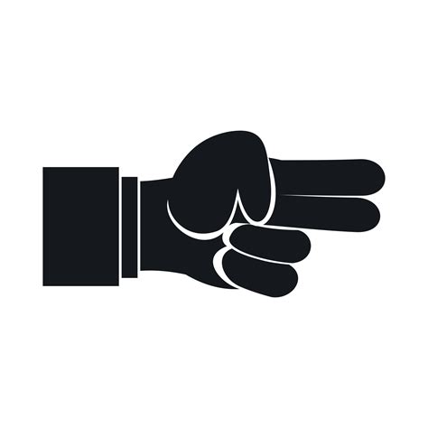 Hand Showing Two Fingers Icon 14427244 Vector Art At Vecteezy