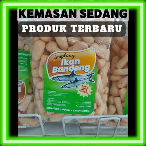 Jual Amplang Ikan Bandeng Kemasan Sedang Gr Harmas Gratis Packing Dus Shopee Indonesia