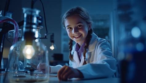 Premium Photo Science Girl Learning In The Lab Medical Science