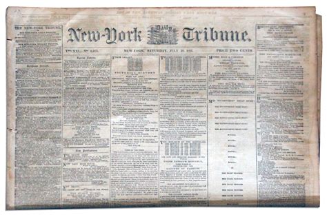Lot Detail 1861 New York Tribune Brimming With First Battle Of Bull