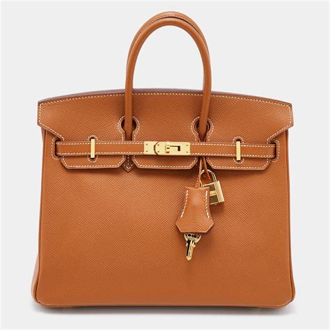 Hermes Gold Epsom Leather Gold Finish Birkin 25 Bag Hermes The Luxury