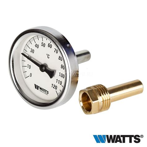 Термометр Watts F+R801 63 мм/ 50 мм 120°C погружной