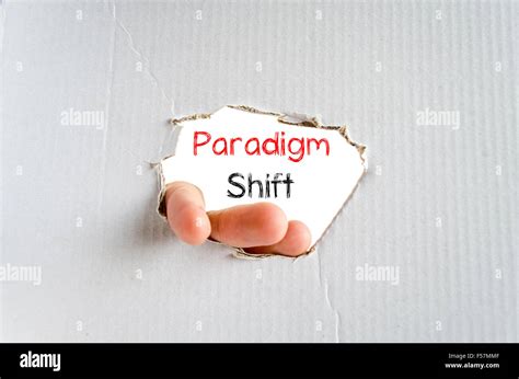 Paradigm Shift Text Concept Isolated Over White Background Stock Photo
