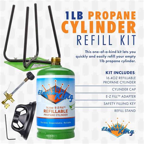 Eco Friendly 1lb Refillable Reusable Propane Cylinder Refill Kit