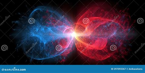 Particles Colliding And Exploding Science Concept Generative Ai