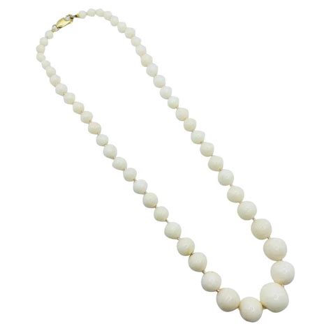 Red Coral Diamond Yellow Gold Clasp Beads Necklace For Sale At 1stdibs