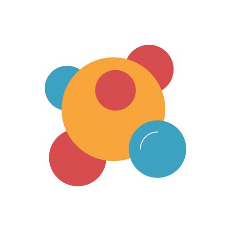 Chemical Compound Atom Molecule Sign In Flat Style For Graphics