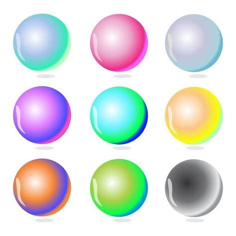 Vetor Formas Esféricas Com Uma Gradação De Cores Vetor Premium