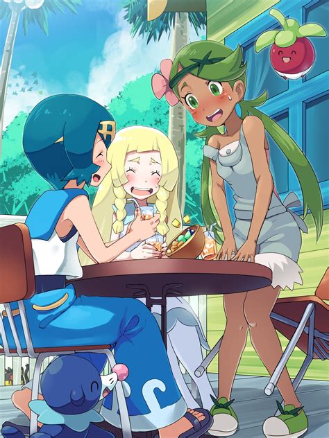Lana Mallow Lillie All At The Table R Pokegals