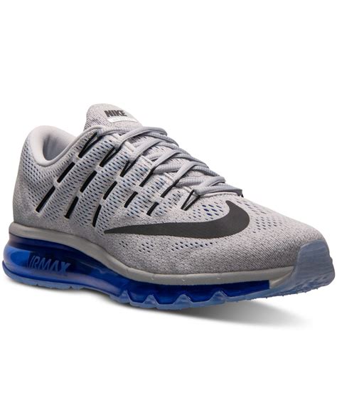 Nike Mens Air Max 2016 Running Sneakers From Finish Line In Black For