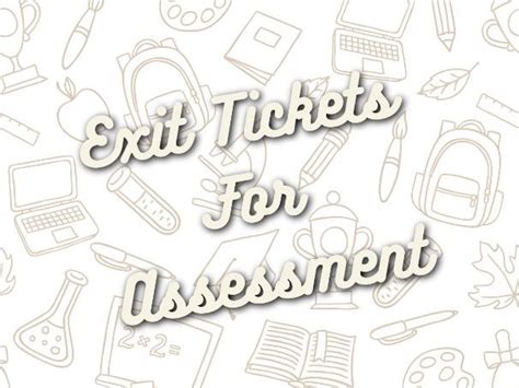 Exit Ticket After Class Learning Assessment Teaching Resources