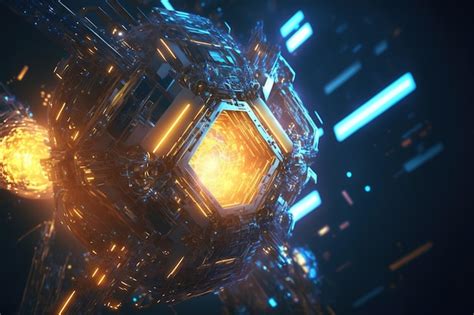 Premium Ai Image 3d Rendering Cyberspace Abstraction Futuristic Technology Digital Abstraction