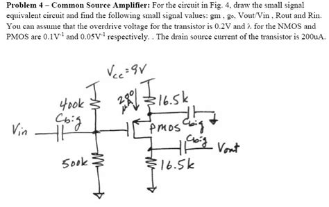 Solved For The Circuit In Fig Draw The Small Signal Chegg