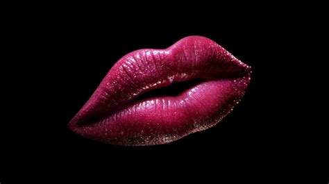 Lustrous Pink Liquid Lipstick With Glitter An Artistic Stroke On A
