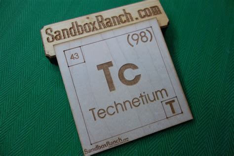 Technetium 43 Tc Element Tile