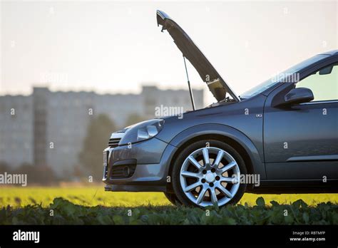 Fictional Non Existent Modified Image Of A Car Car With Open Hood On