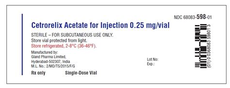 Cetrorelix Injection Package Insert